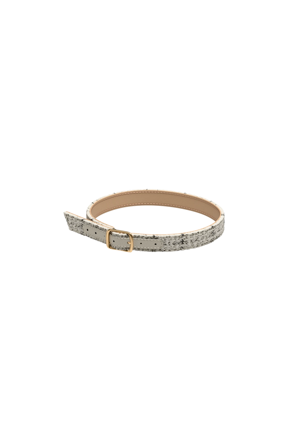 Bone Tweed Ankle Strap