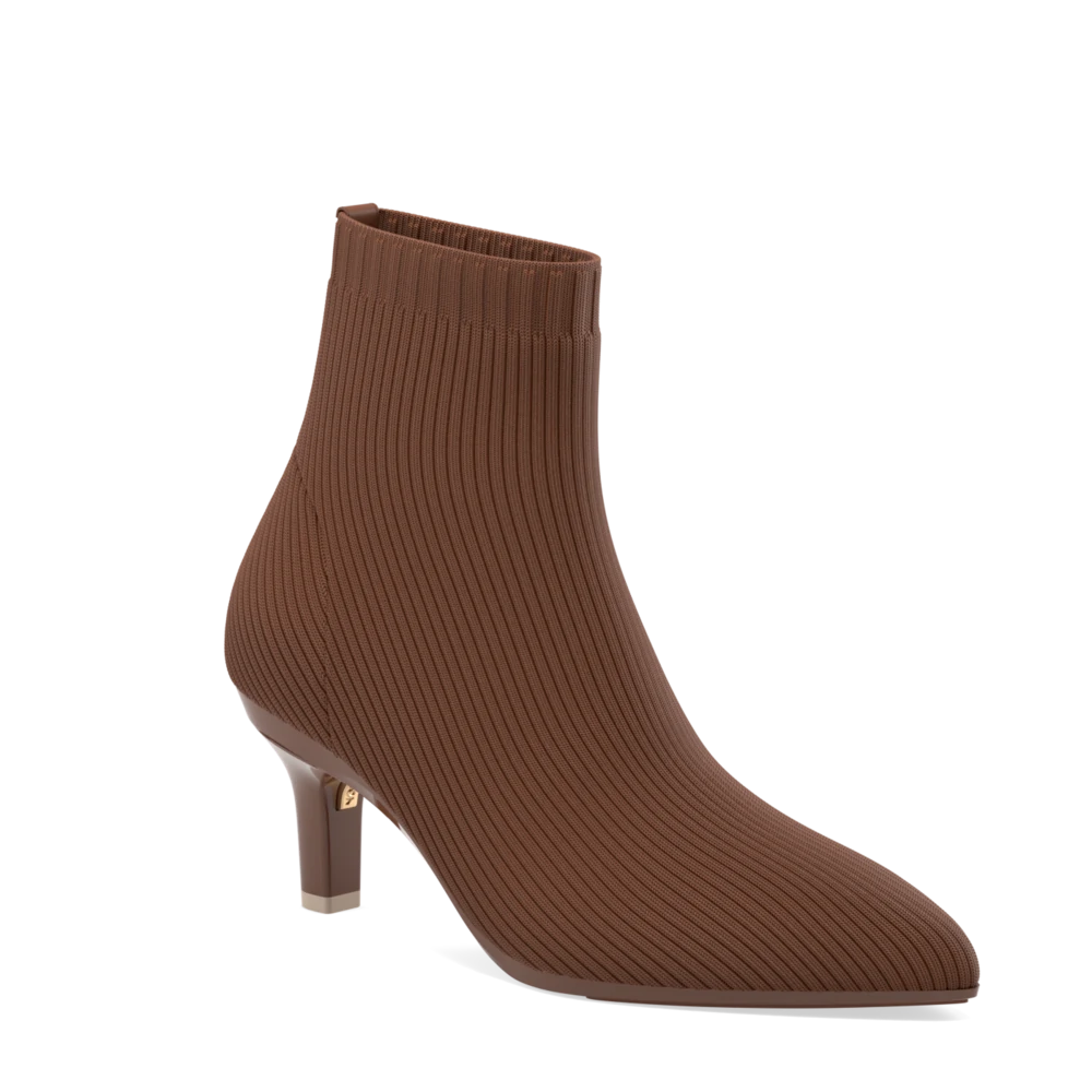 The Bootie Walnut Knit + Stiletto Heel Kit 3 Walnut