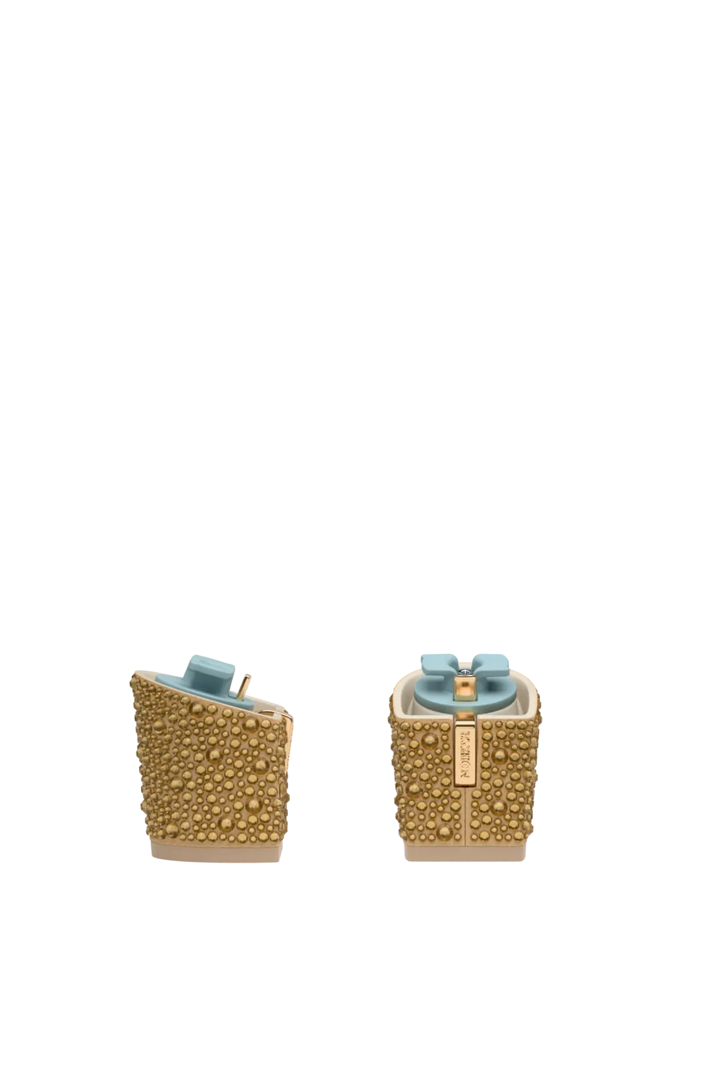 Block Heel Kit 3 Gold Mixed Rhinestone