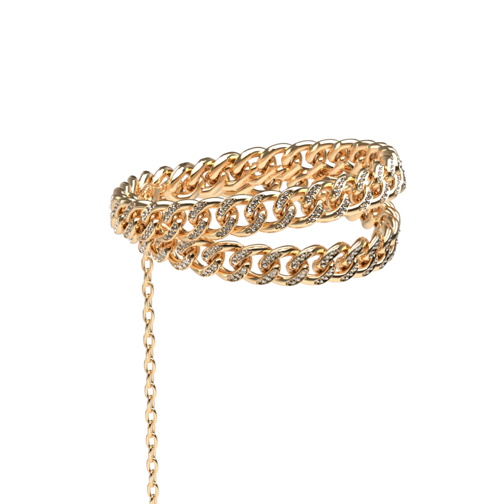 Iced Out Double Cuban Ankle Chain