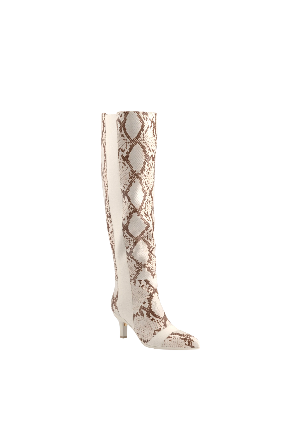 The Knee High Boot - Ivory Snakeskin 3 Stiletto - FINAL SALE