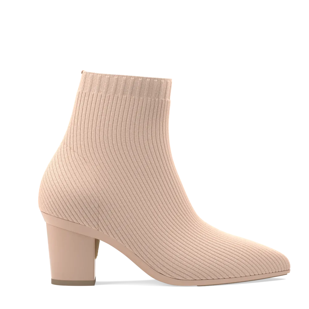 The Bootie - Sand Knit + Block Heel Kit 3 Sand - FINAL SALE